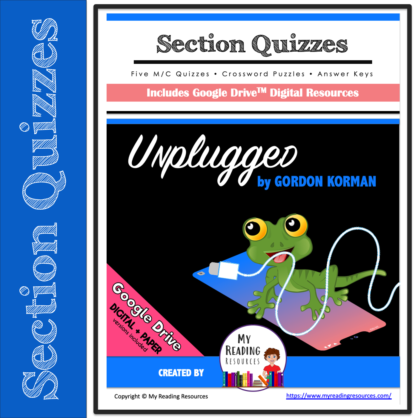 Unplugged Section Quizzes & Crossword Puzzles - My Reading Resources