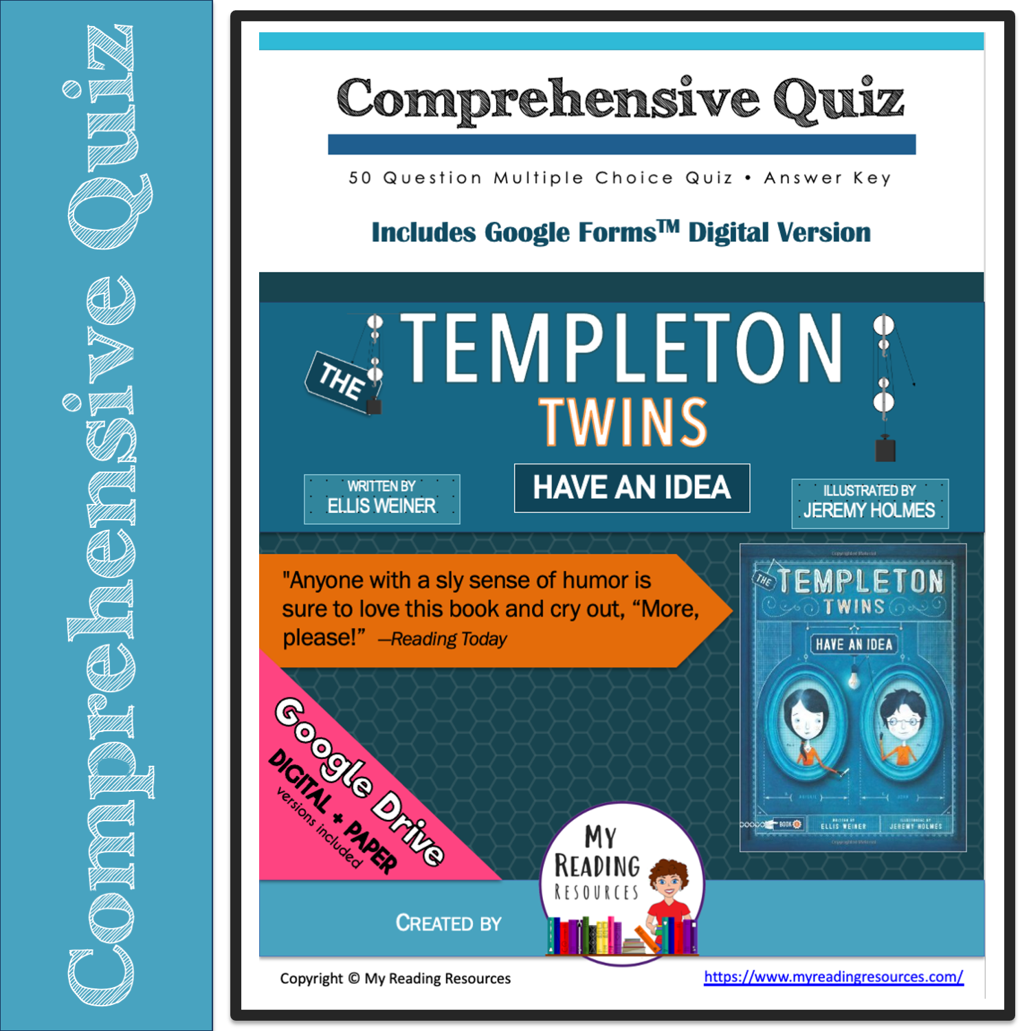 The Templeton Twins Have an Idea Comprehensive Quiz - My Reading Resources