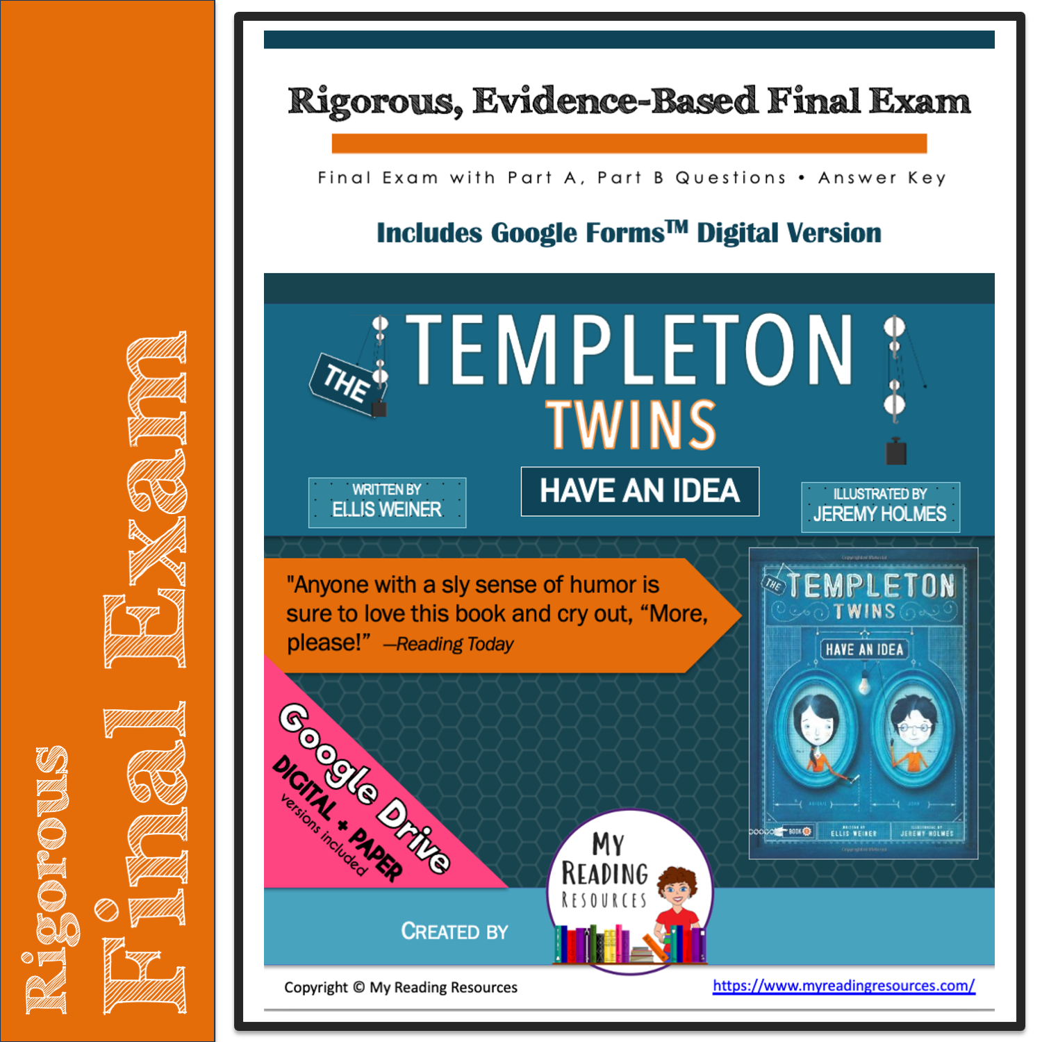 The Templeton Twins Have an Idea Final Exam - My Reading Resources
