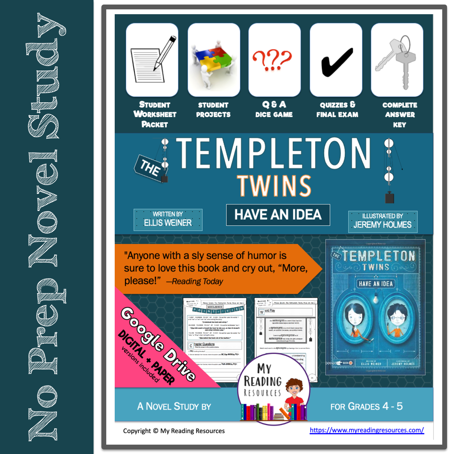 The Templeton Twins Have an Idea Novel Study - My Reading Resources