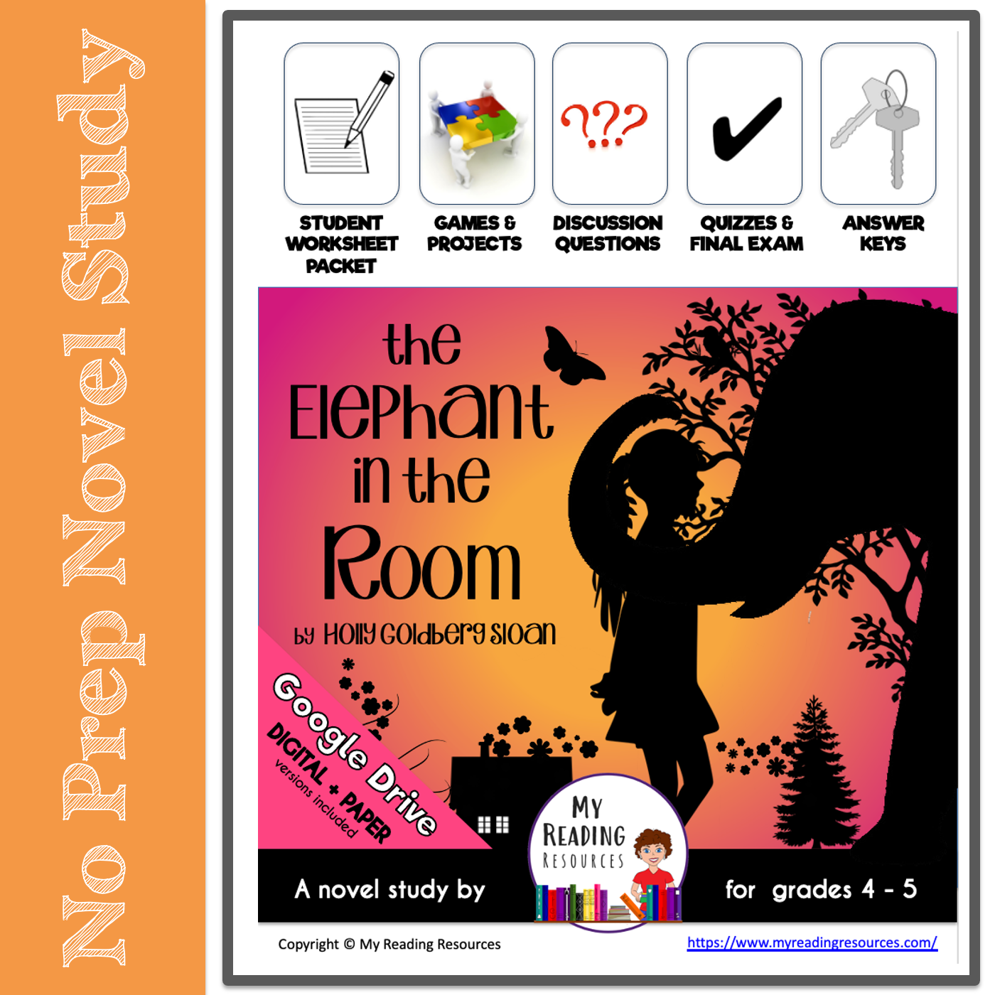 The Elephant in the Room Novel Study - My Reading Resources