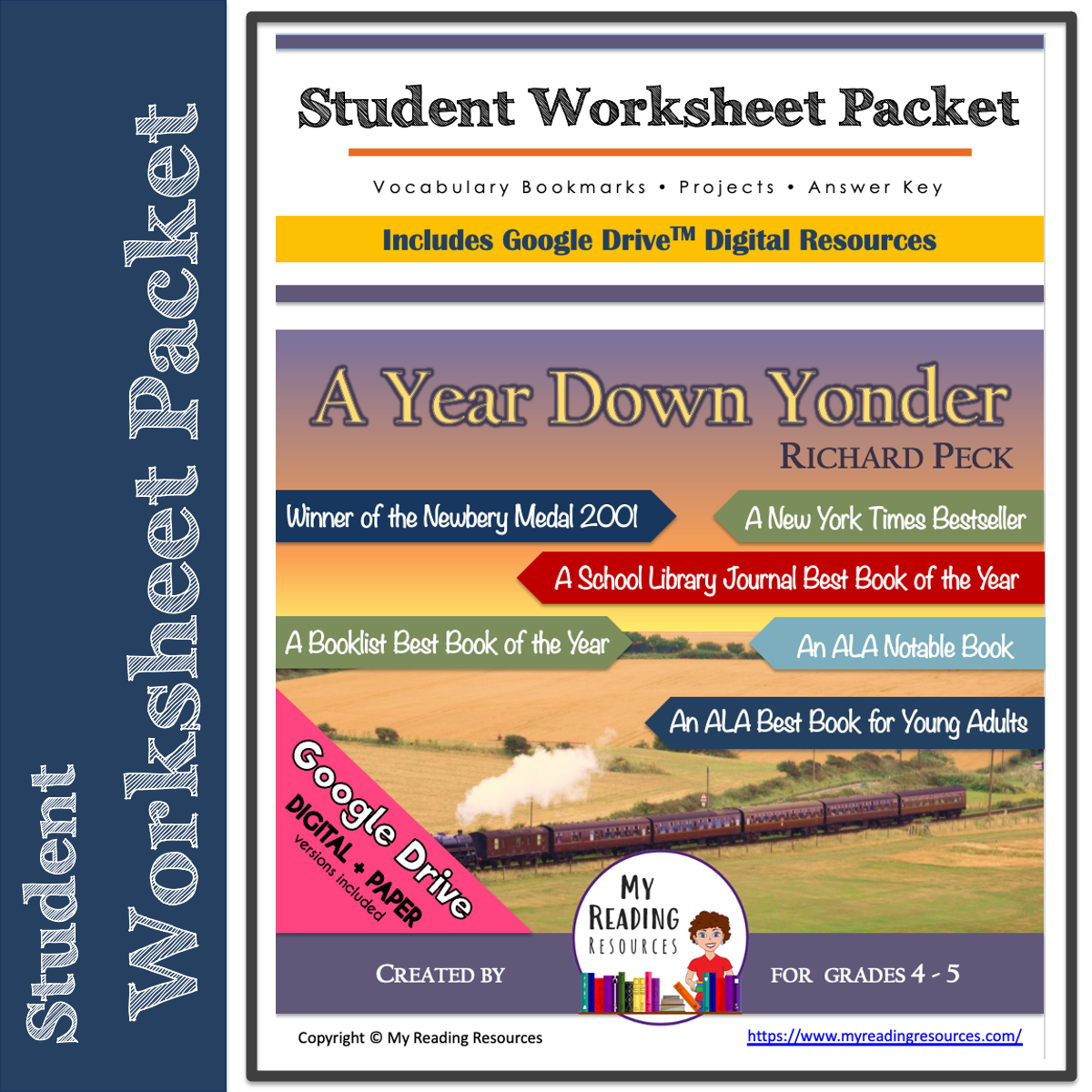 A Year Down Yonder Student Worksheet Packet - My Reading Resources