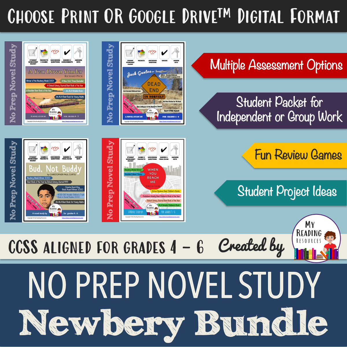 4th, 5th, & 6th Newbery Bundle - My Reading Resources