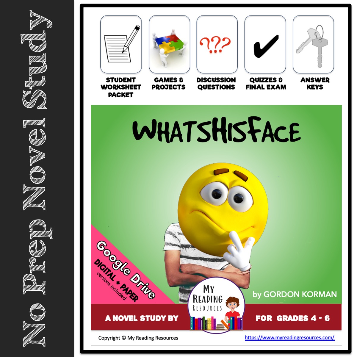 WhatsHisFace Novel Study - My Reading Resources