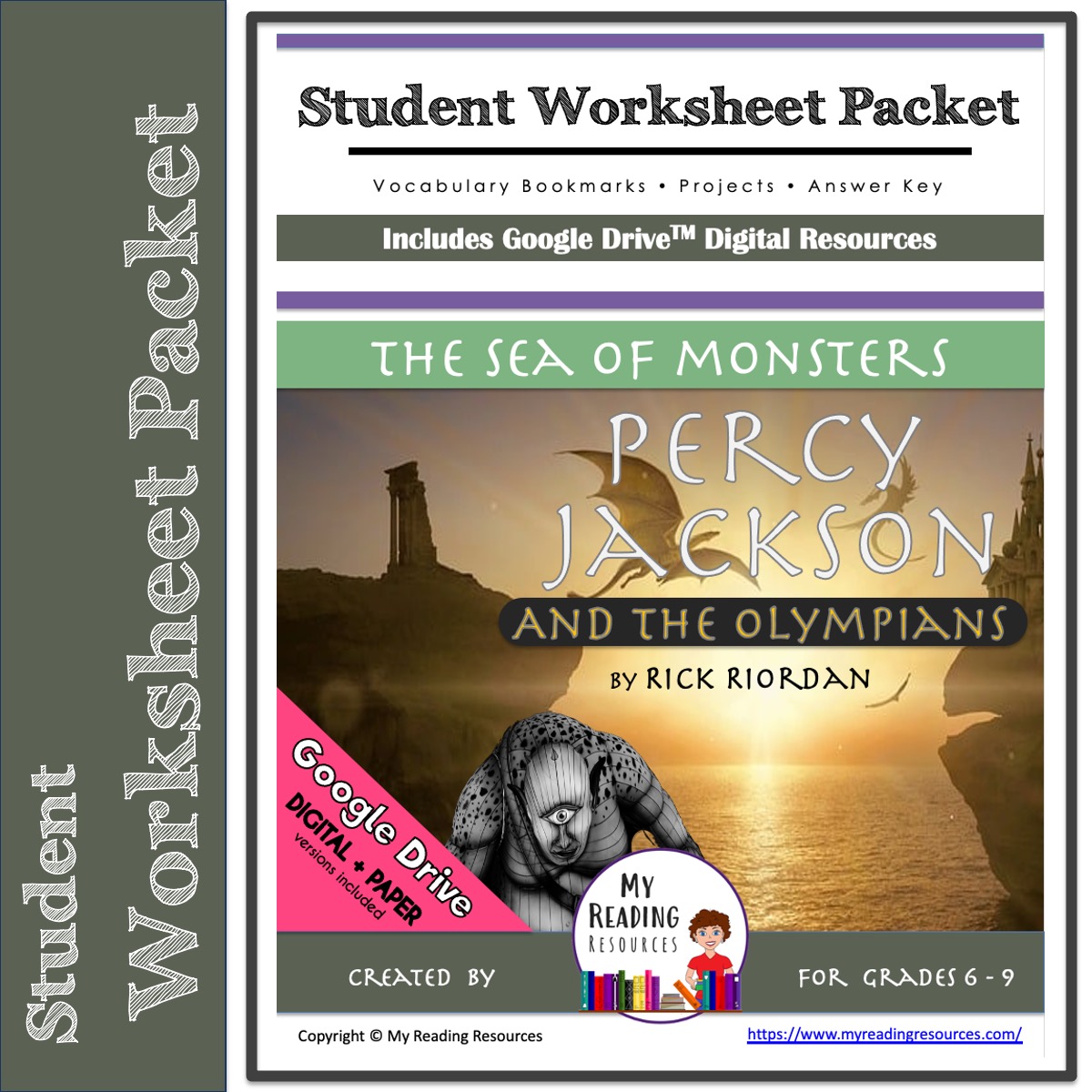 The Sea of Monsters Student Worksheet Packet - My Reading Resources