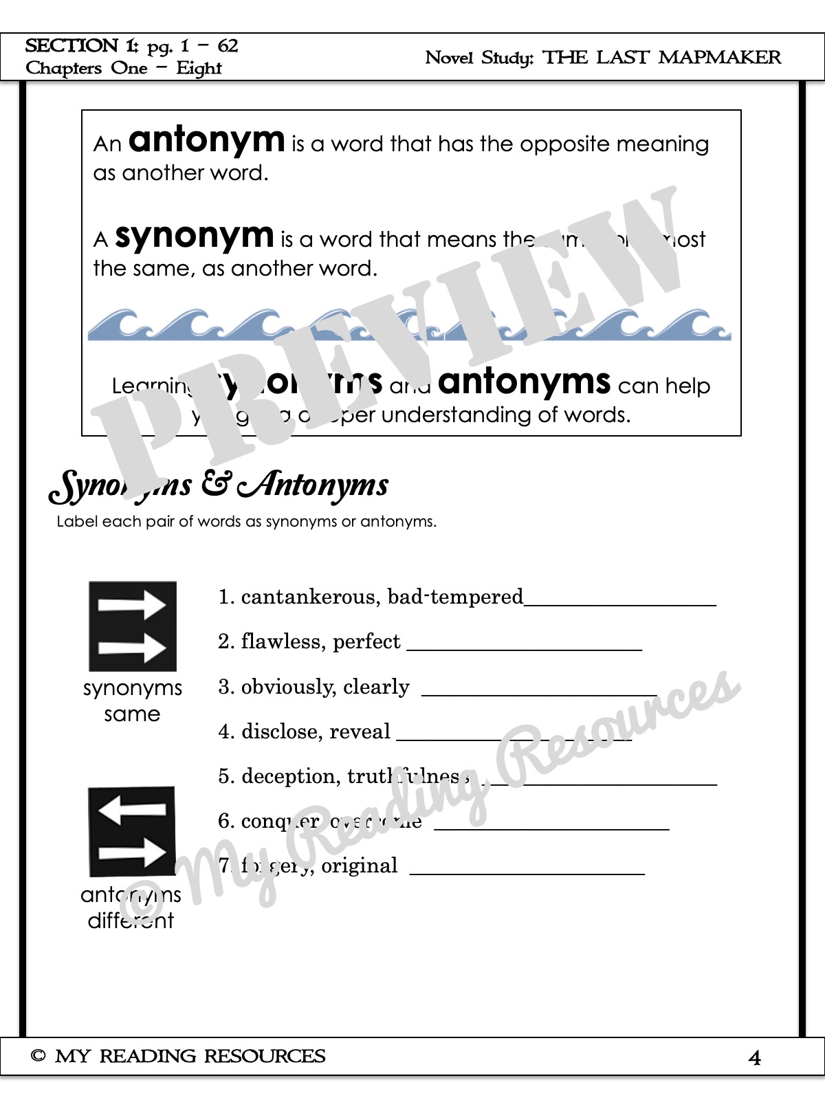 The Last Mapmaker Novel Study My Reading Resources