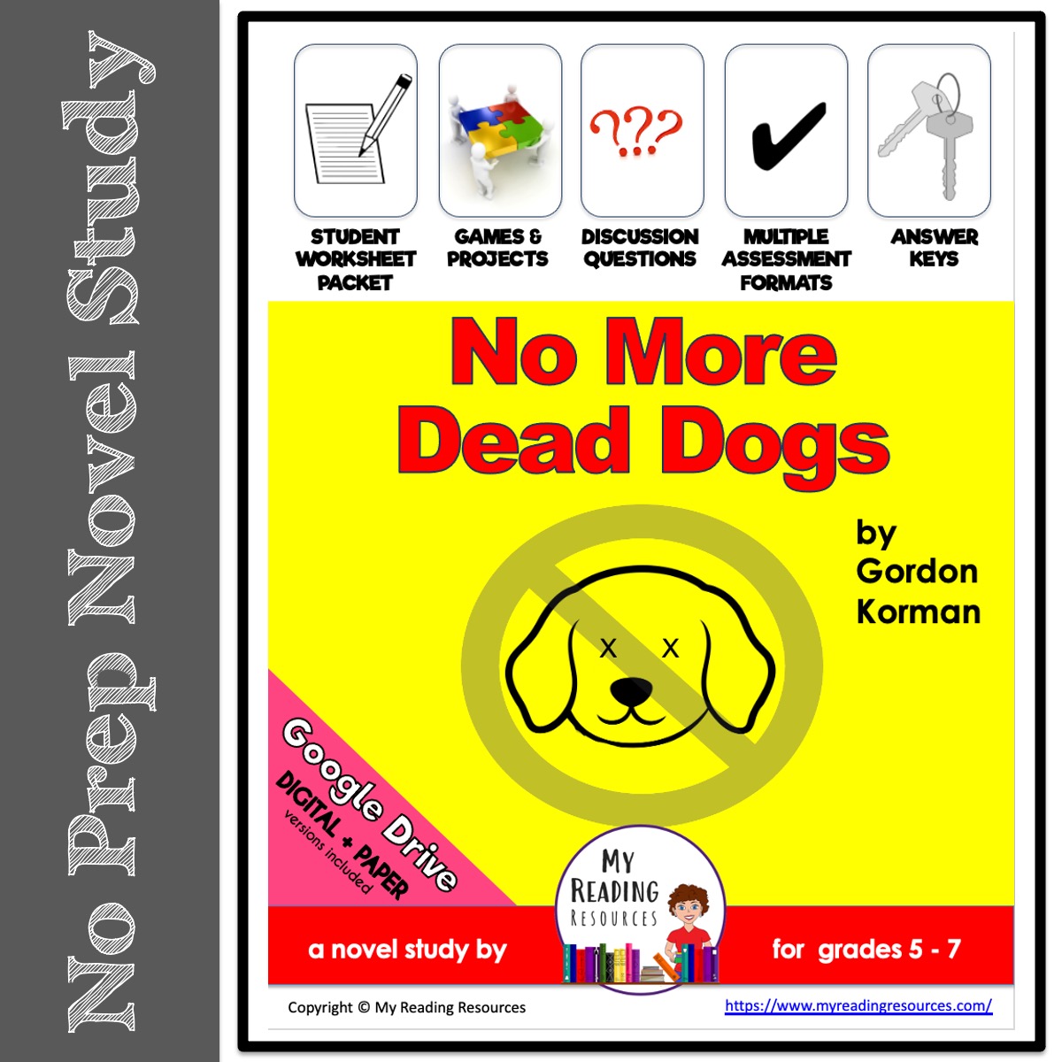 No More Dead Dogs Novel Study - My Reading Resources